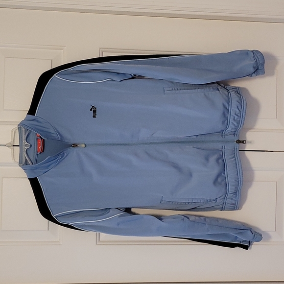 Puma | Jackets & Coats | Light Blue Puma Track Jacket | Poshmark